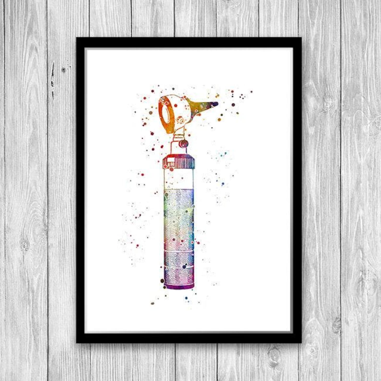 Otoscope Print, Audiology Wall Art, Audiologist Gift, Hearing Clinic ...