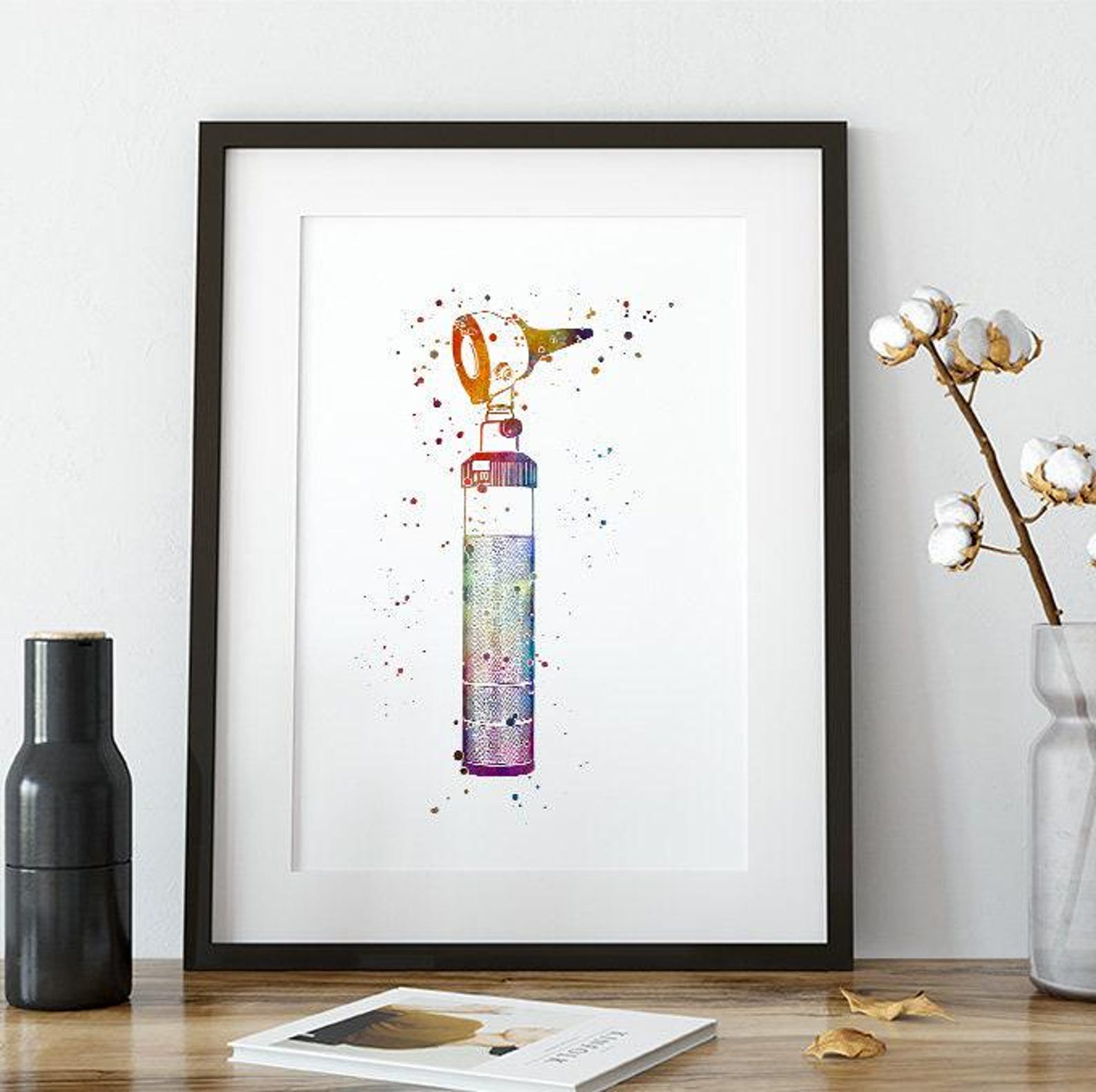 Audiology Art, Otoscope Watercolor Print, ENT Office Decor, Audiologist ...