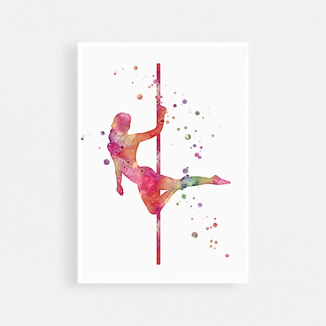 Pole Dancing Watercolor Print for Home Decor - Etsy