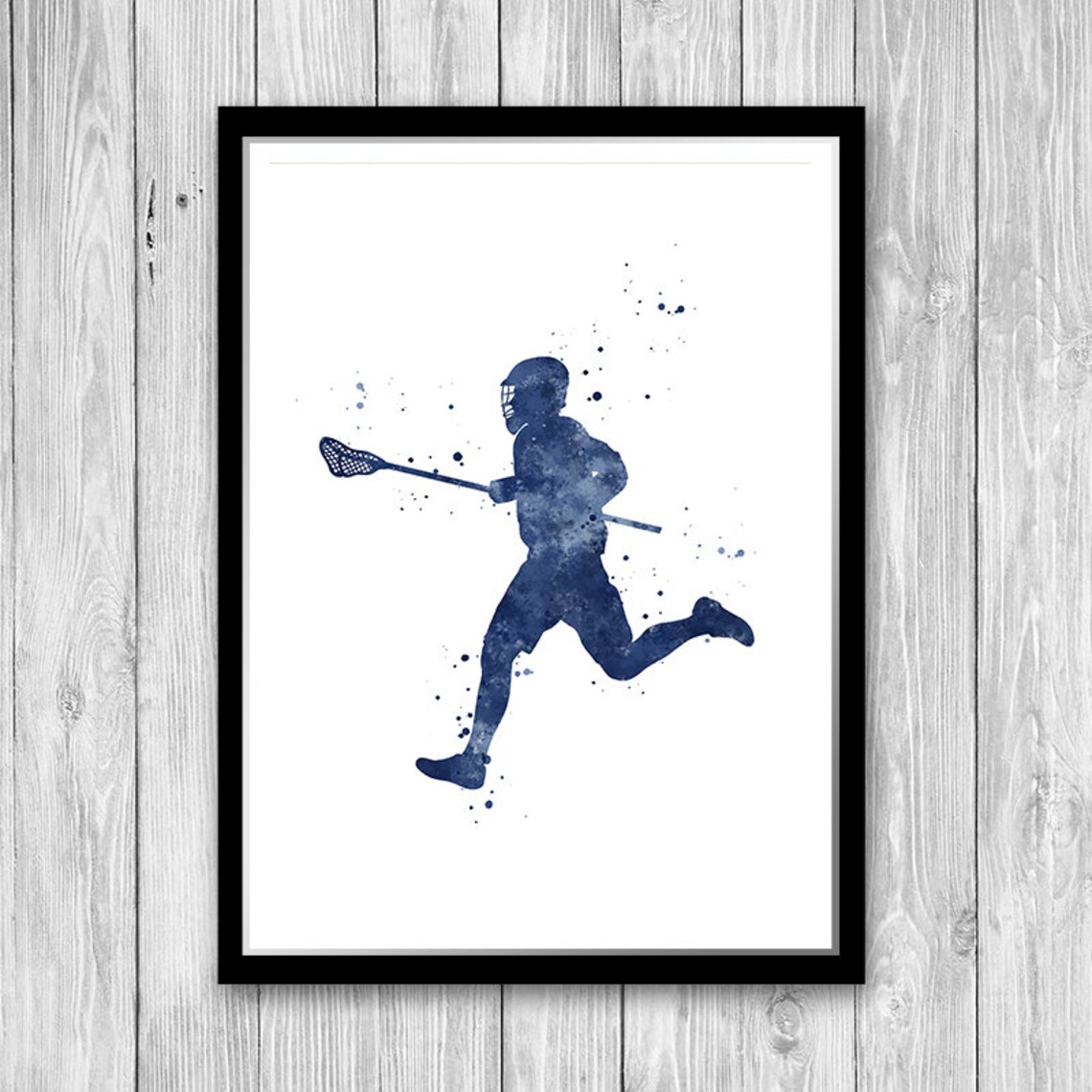 Set of 6 Blue Watercolor Prints Sports Art Posters for Boys | Etsy
