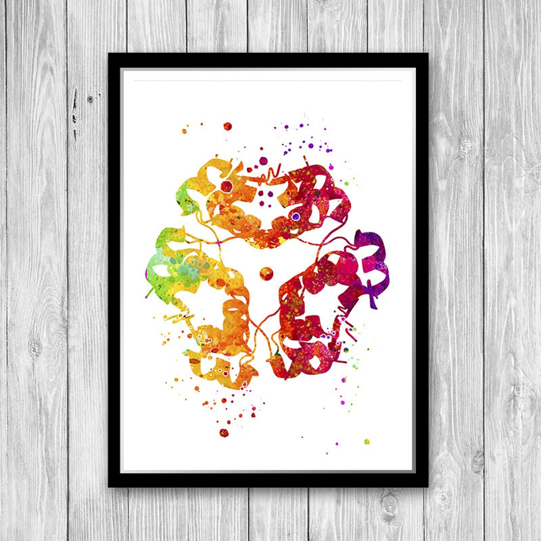 Diabetes Art Insulin Endocrinology Watercolor Print Medical Wall Art ...