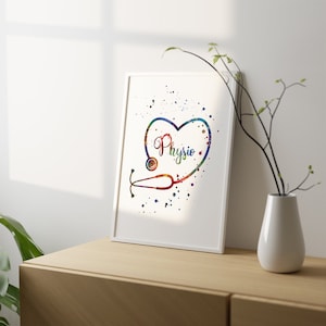 Chest Physiotherapist Office Decor | Physiotherapy Watercolor Print ...