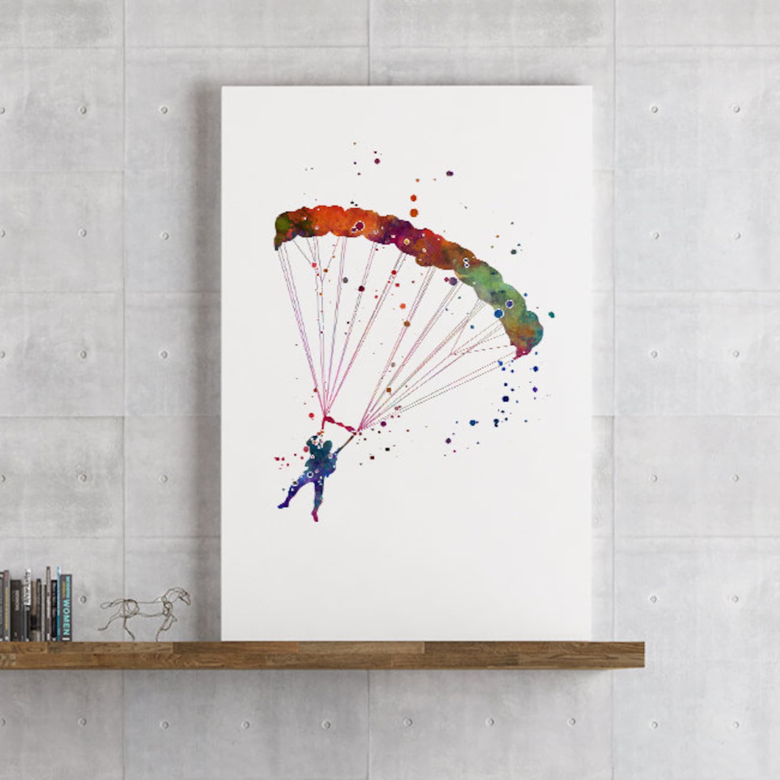 Paragliding Art Paraglider Print Watercolor Print Extreme - Etsy