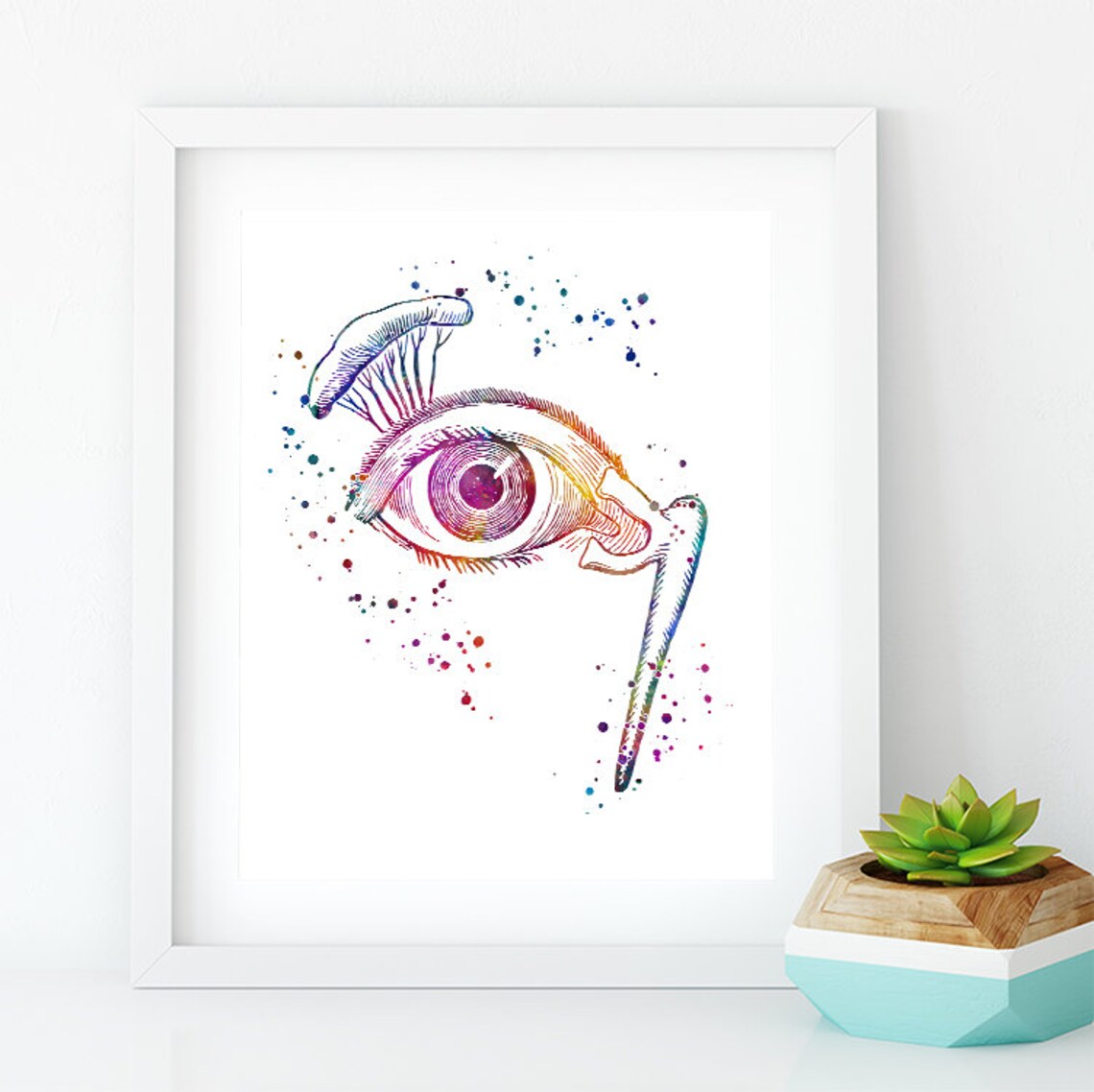Ophthalmology Art Eye Anatomy Watercolor Print Ophthalmologist - Etsy