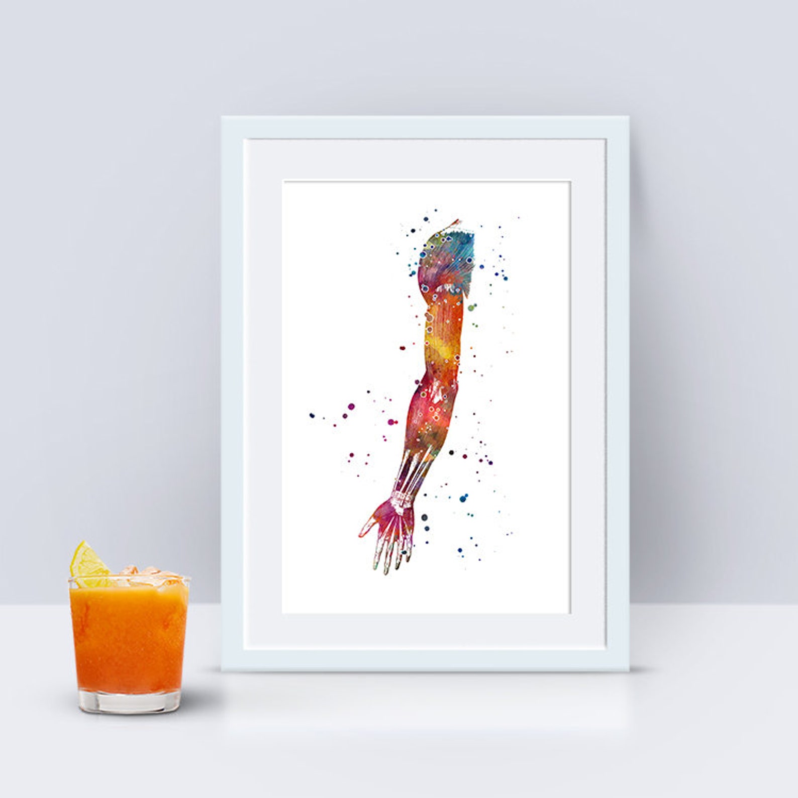 Physiotherapist Office Decor, Human Hand Muscles Print, Arm Anatomy ...