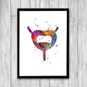 Urologist Office Decor, Bladder Art Watercolor Print, Urology Art - Etsy
