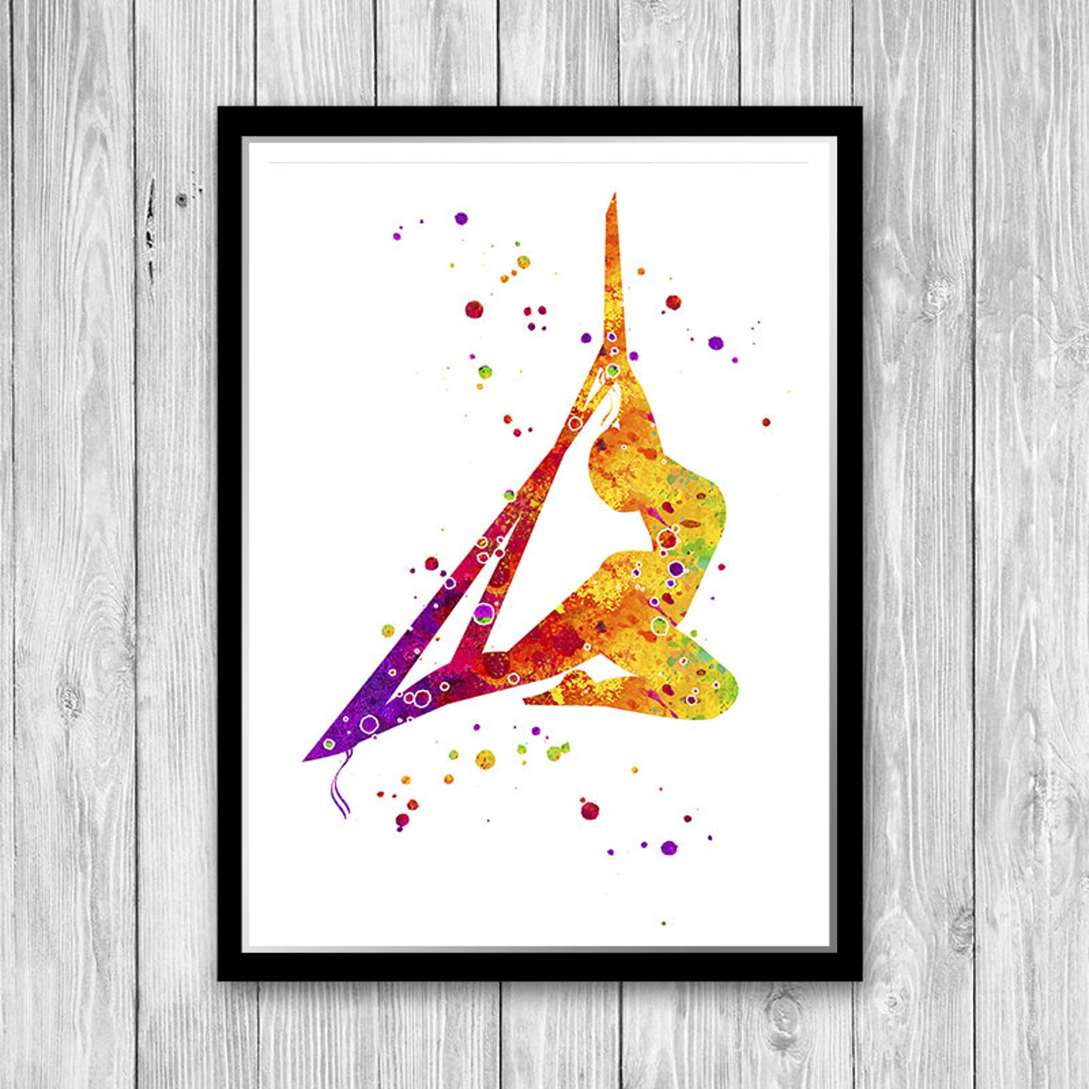 Aerial Silk Dancing Girl Watercolor Art Print Aerial Dancer - Etsy