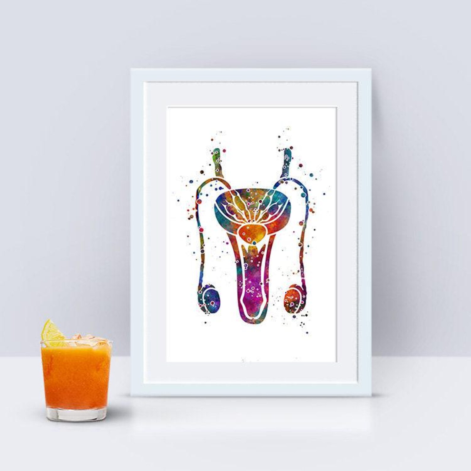 Male Anatomy Reproductive System Watercolor Print Urology Art Fertility ...