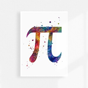 Pi Symbol Math Decor Mathematics Gift Mathematician Poster - Etsy