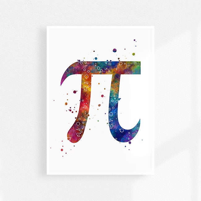 Pi Symbol Math Decor Mathematics Gift Mathematician Poster | Etsy