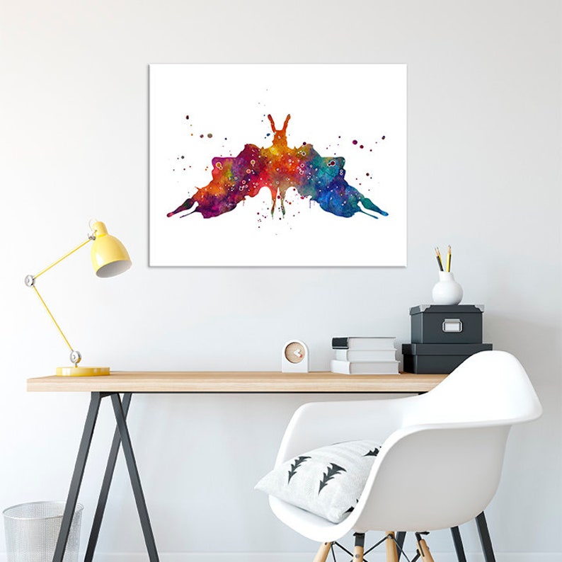 Rorschach Ink Blot Print Psychology Art Doctor Psychiatrist - Etsy