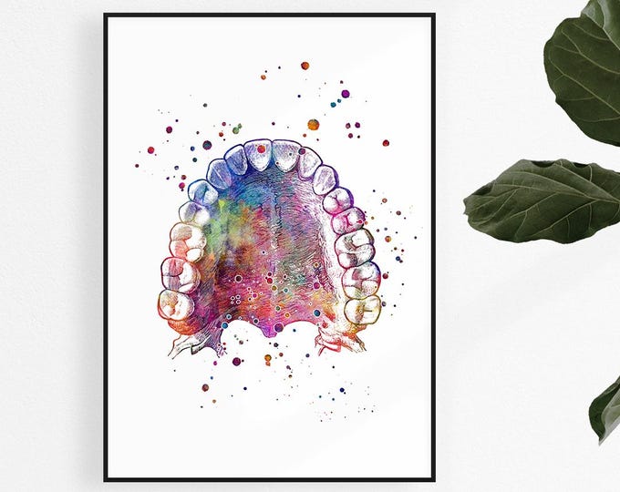 Tooth Art Print, Dental Office Art, Tooth Wall Art, Tooth Wall Decor ...