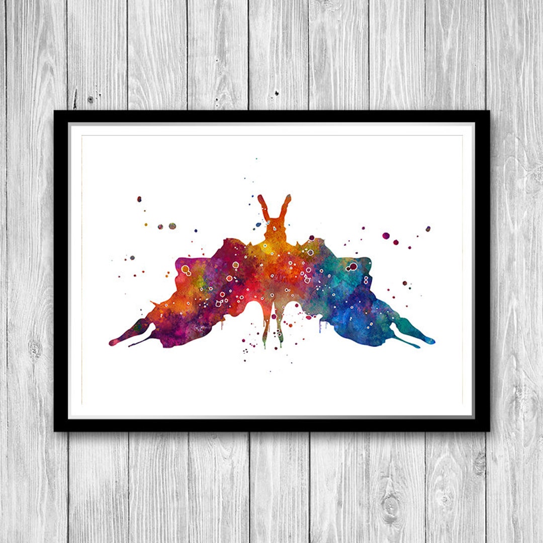 Rorschach Ink Blot Print Psychology Art Doctor Psychiatrist - Etsy