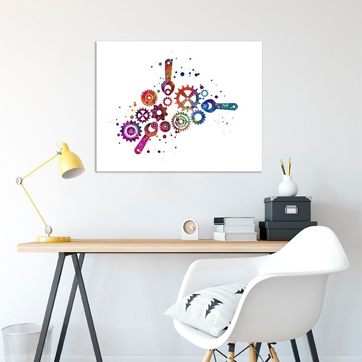 Mechanical Engineering Art Print Mechanical Engineer Gift | Etsy