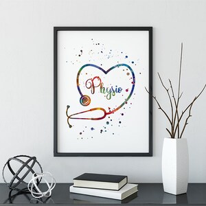 Chest Physiotherapist Office Decor | Physiotherapy Watercolor Print ...