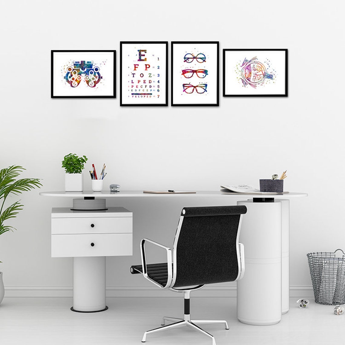Ophthalmologist Gift, Ophthalmology Art Set of 4 Prints, Optometry Art ...