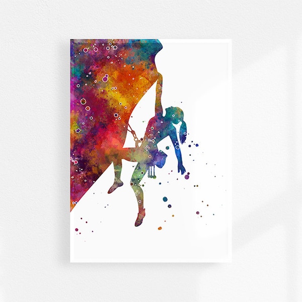 Female Climbing Wall Art - Etsy UK