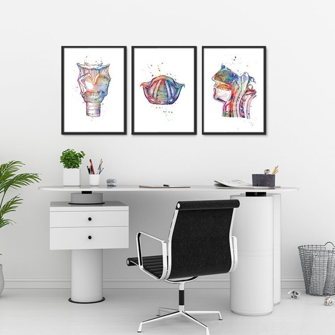 Speech Language Therapy Anatomy Art Prints, SLP Doctor Office Decor ...