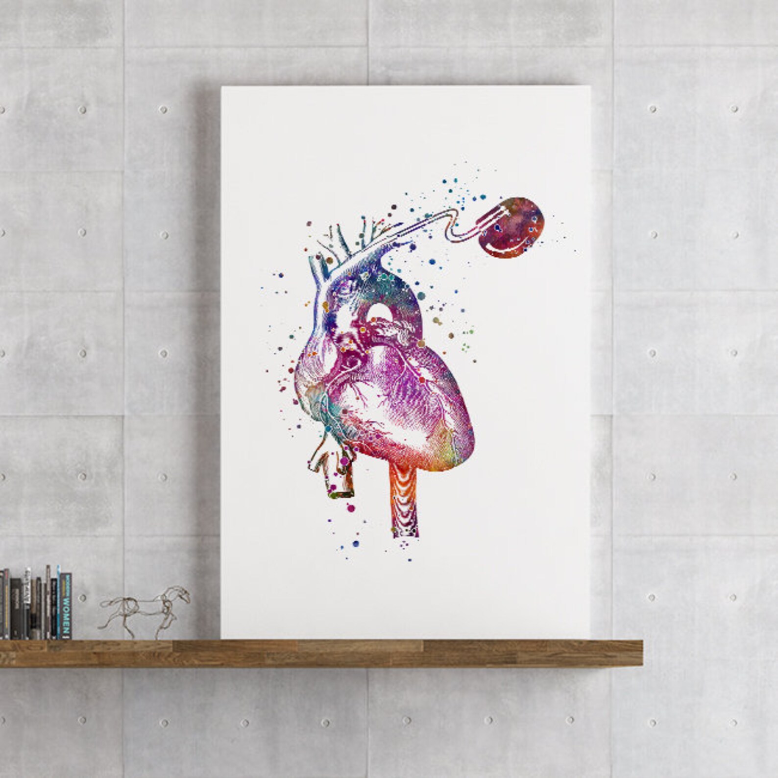 Heart Pacemaker Cardio Stimulator Watercolor Art Print - Etsy
