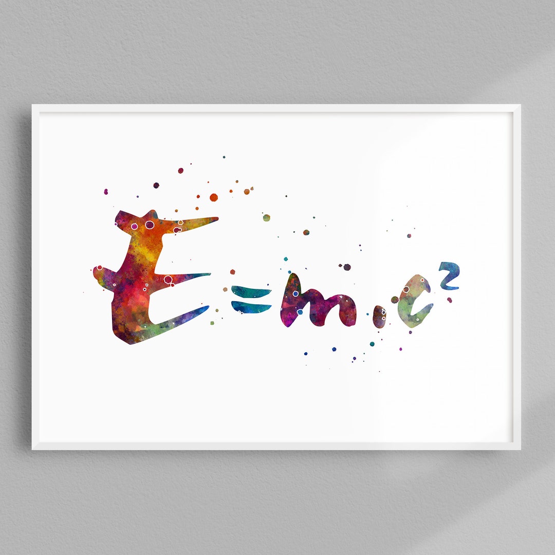 Physics Office Decor, Albert Einstein Energy Equation Emc2 Poster ...
