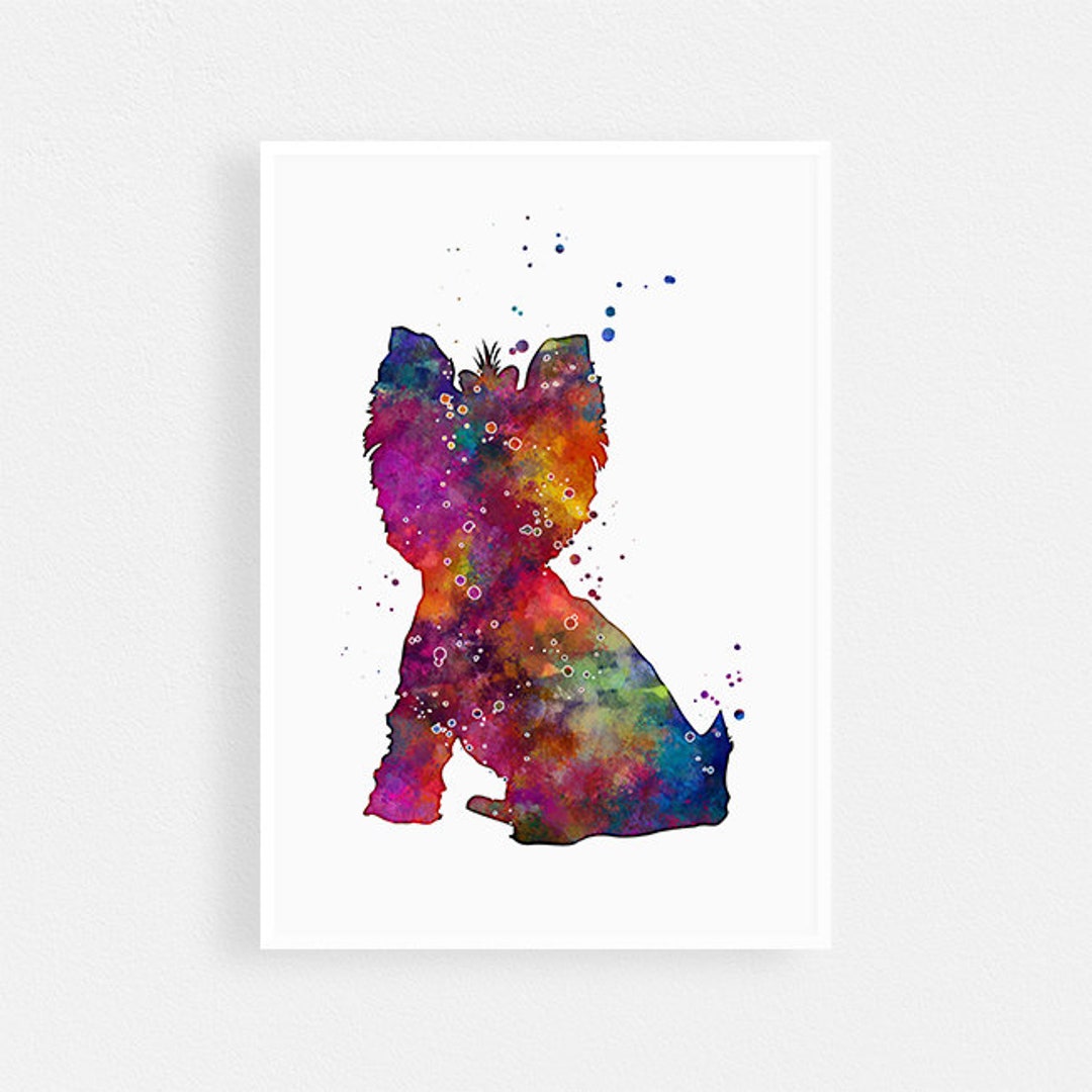 Yorkie Print, Yorkshire Terrier, Watercolor Print, Gift for Yorkie ...