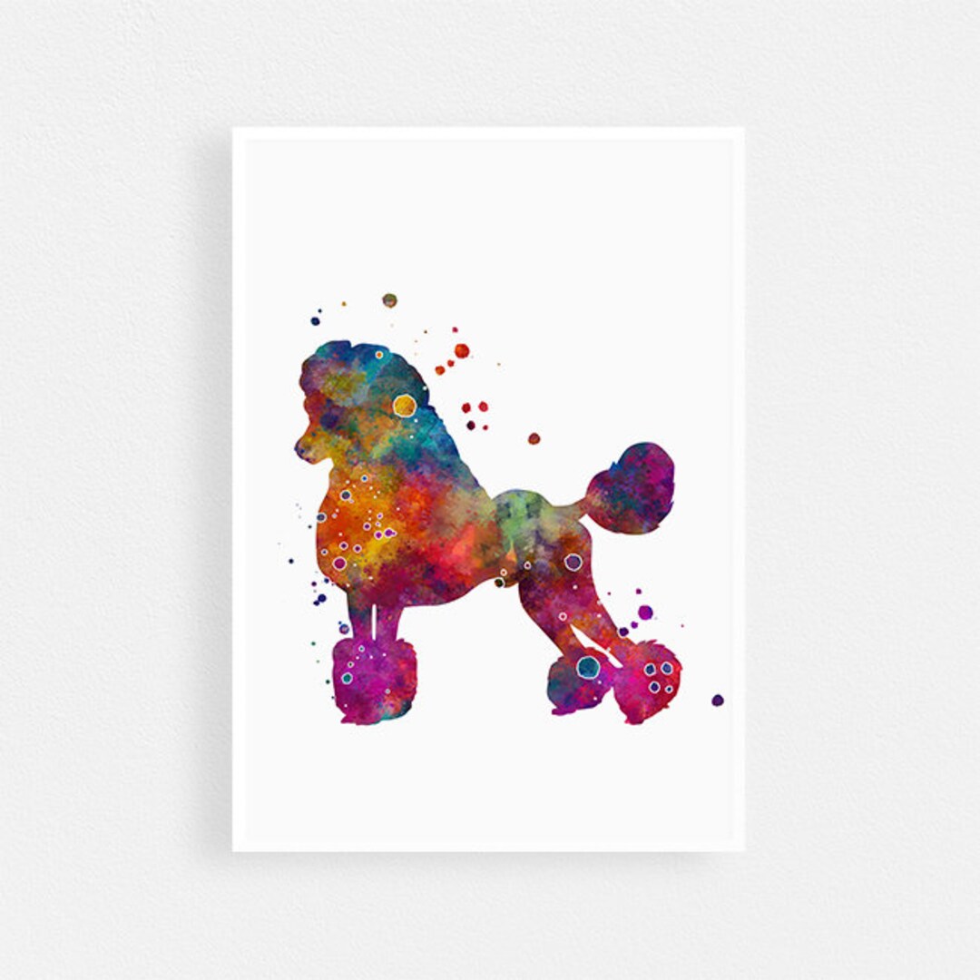 Standard Poodle Art Watercolor Print, Pet Owner Home Decor, Grooming ...