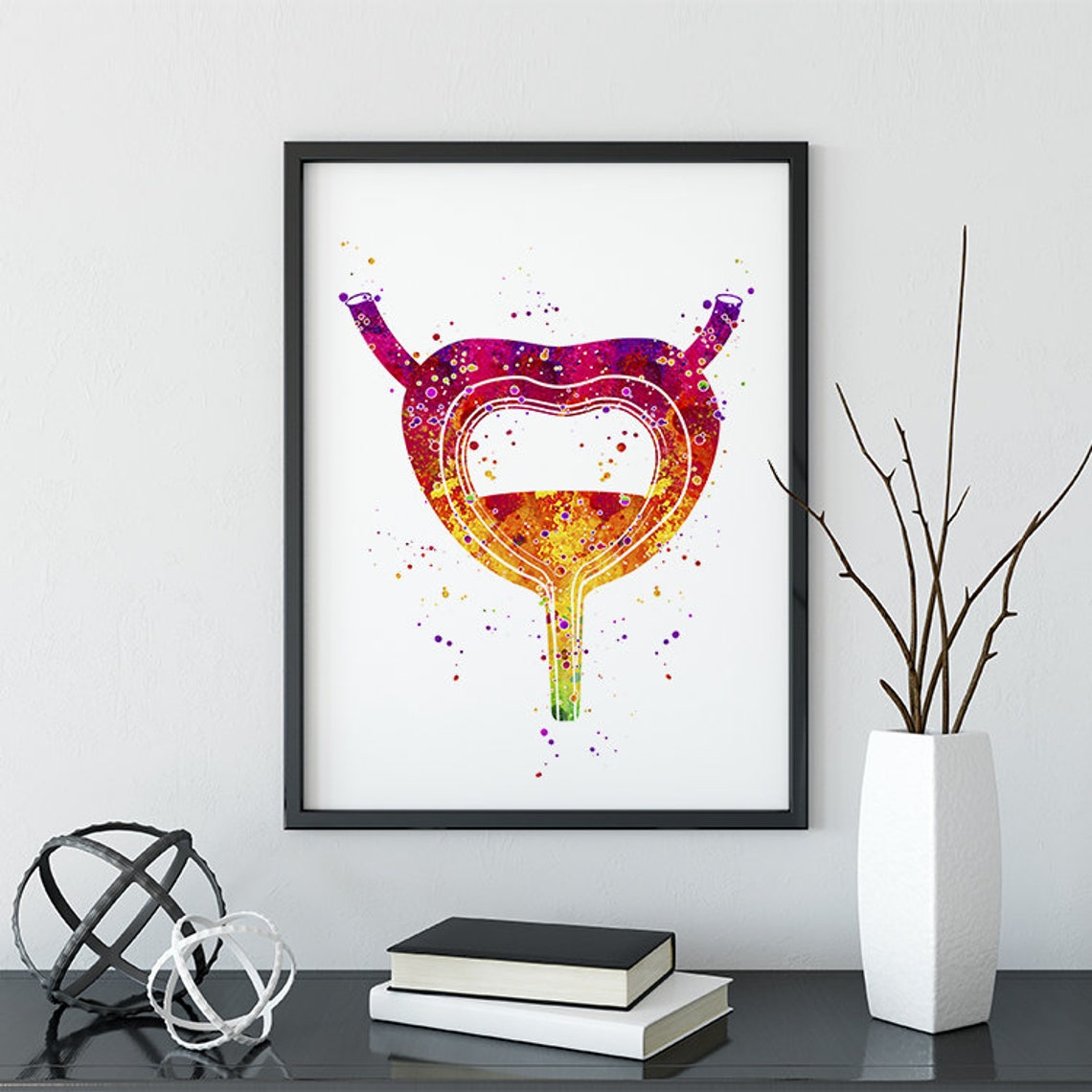 Urology Art Kidney Urinary Tract System Bladder Anatomy Art | Etsy