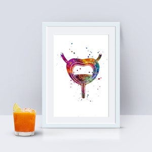 Urologist Office Decor, Bladder Art Watercolor Print, Urology Art - Etsy
