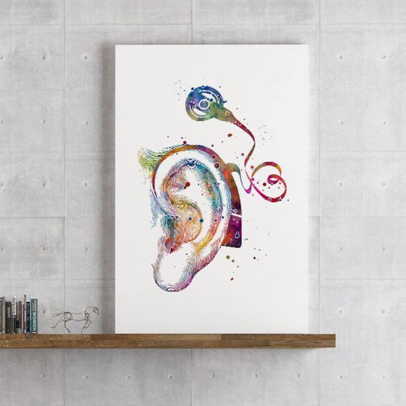 Audiology Prints Set of 3 | Multicolored Watercolor Art Posters for ...
