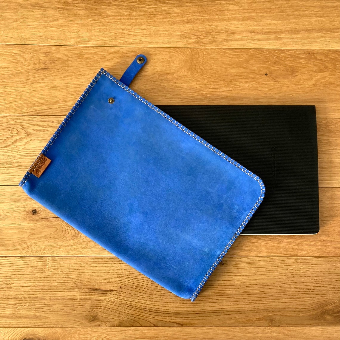 Blue Leather Portfolio Practical and Youthful - Etsy