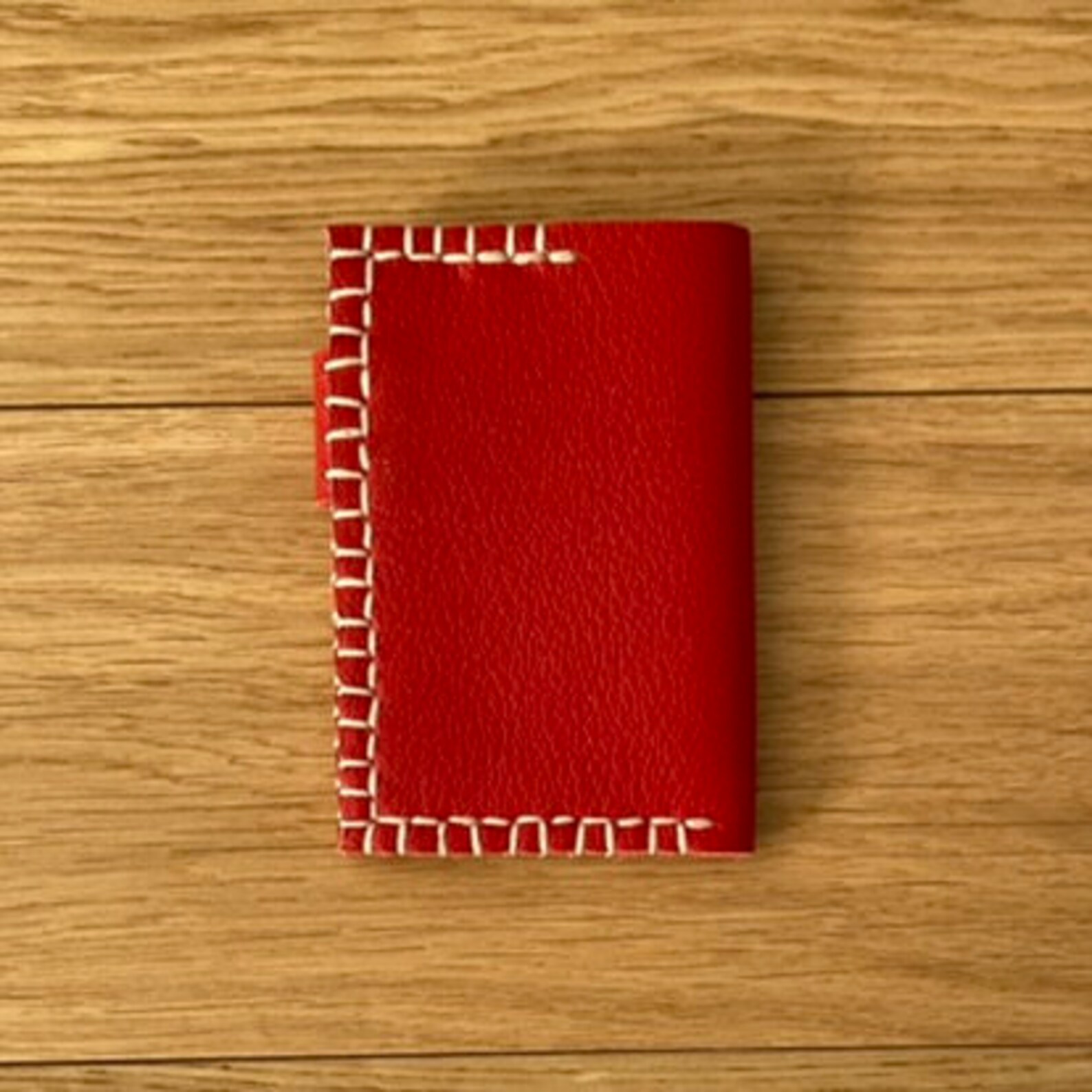 Colorful Red Leather Card Holder - Etsy