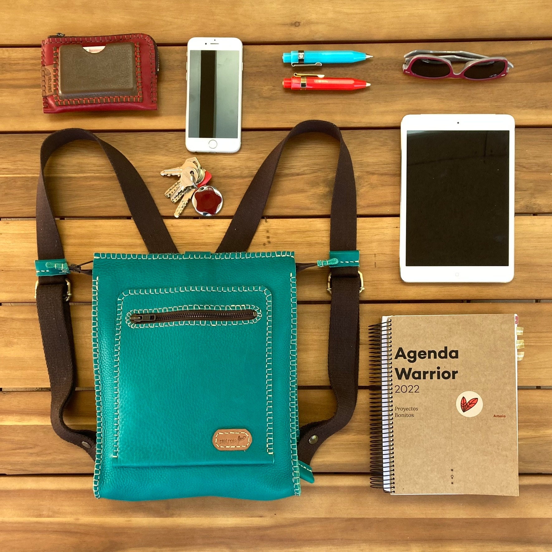 Green Leather Backpack · Travel Safely Backpack · Youthful Original ...