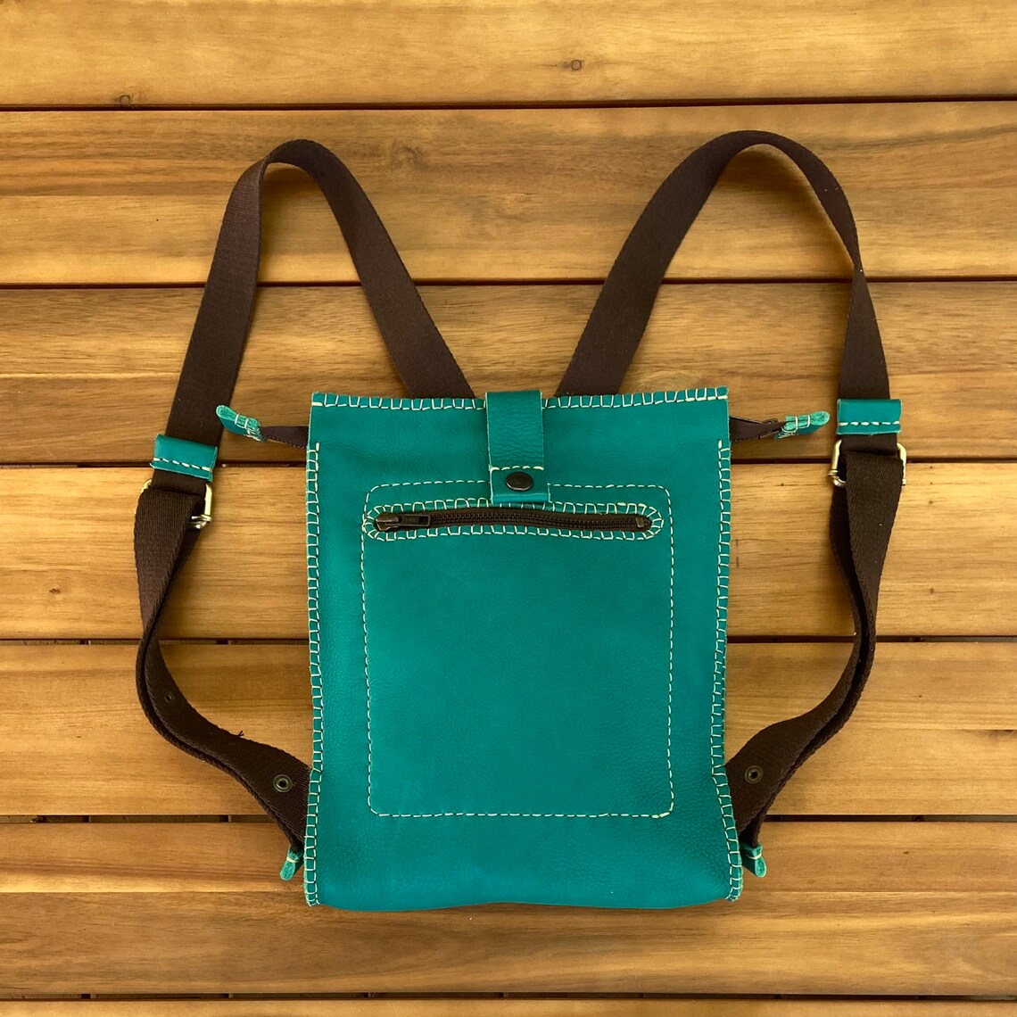 Green Leather Backpack · Travel Safely Backpack · Youthful Original ...