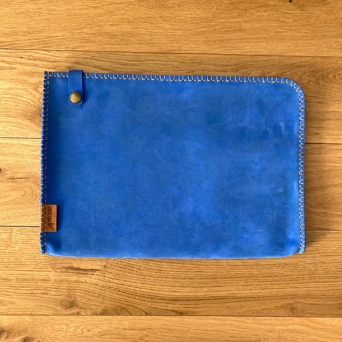 Blue Leather Portfolio Practical and Youthful - Etsy