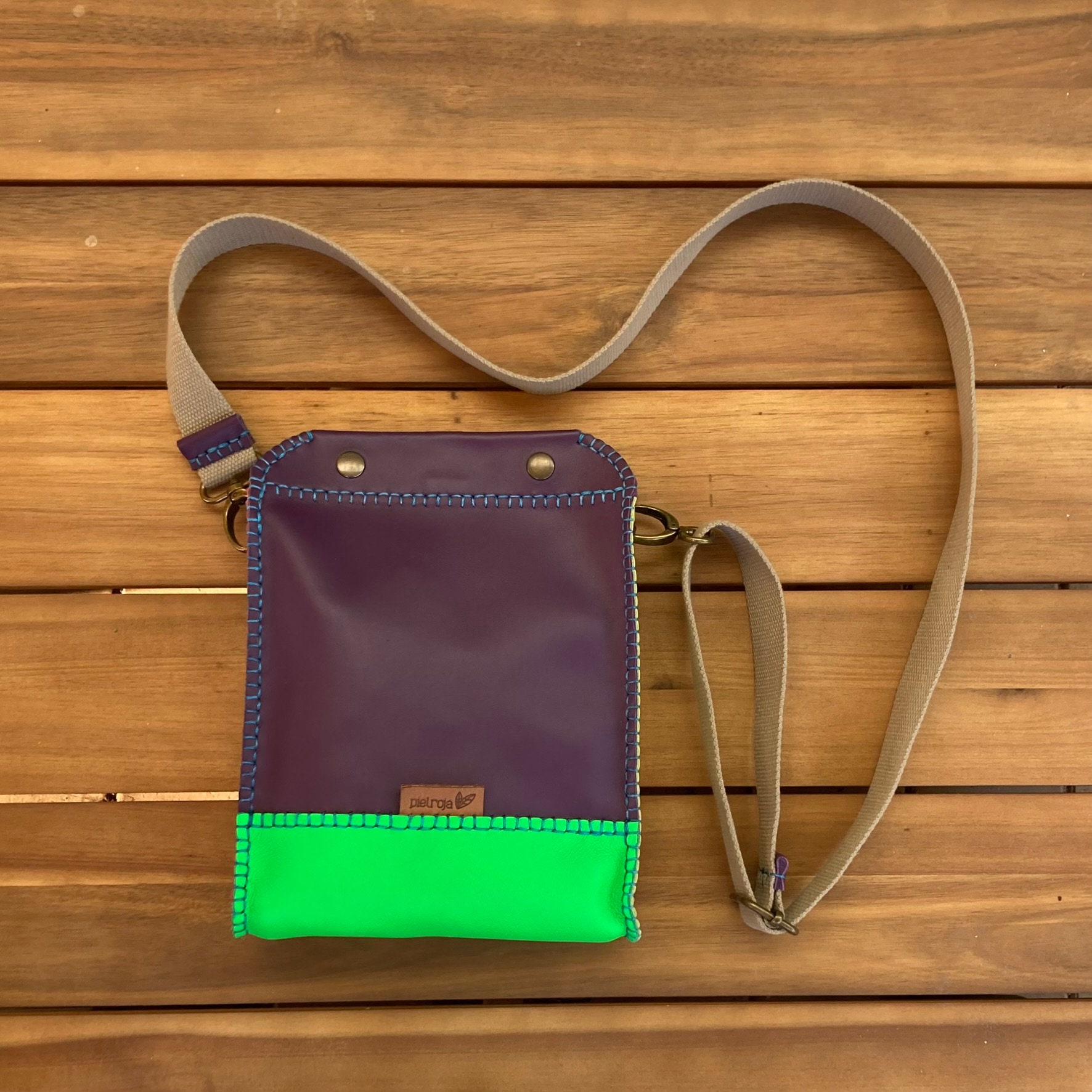 Personalized Messenger Bag, Handmade Leather Bag, Colorful Messenger ...