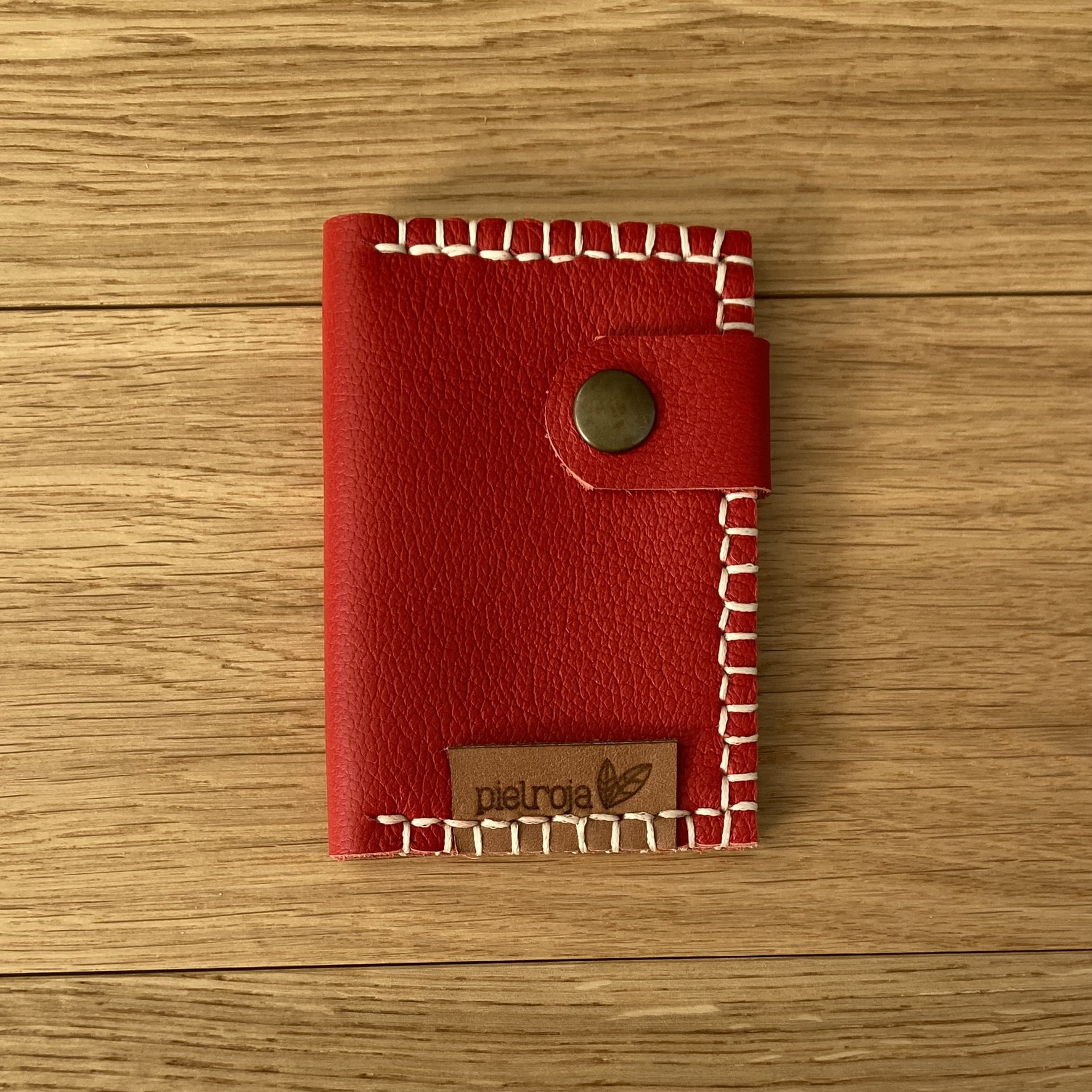 Colorful Red Leather Card Holder - Etsy