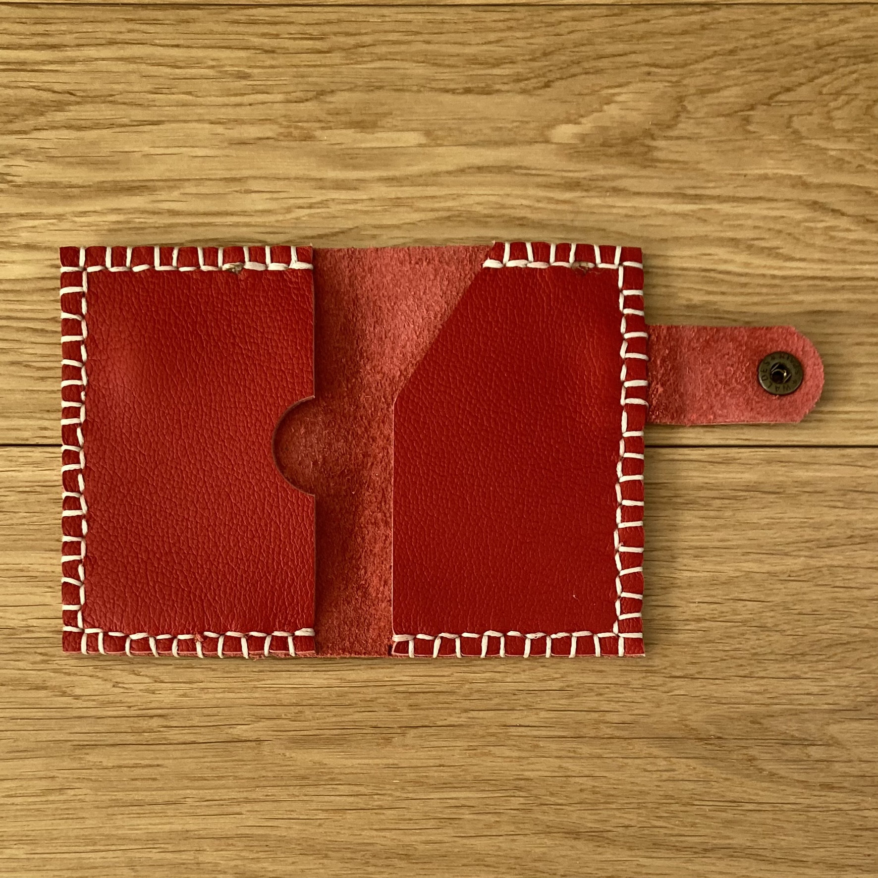 Colorful Red Leather Card Holder - Etsy