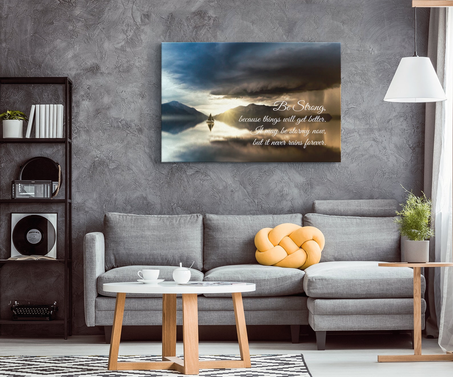 Calming Wall Art Canvas Uplifting Wall Decor W/ Quotes Be | Etsy