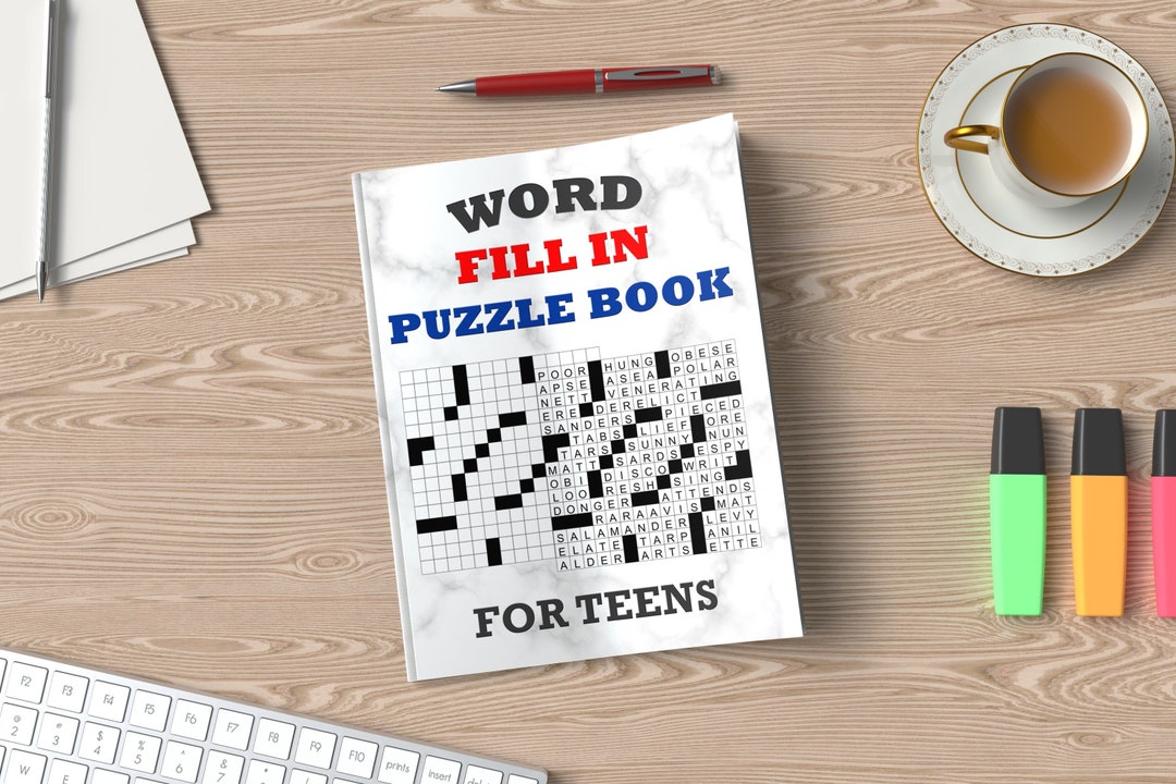Digital Download 100 Printable Word Fill in Puzzle Book for Teens ...