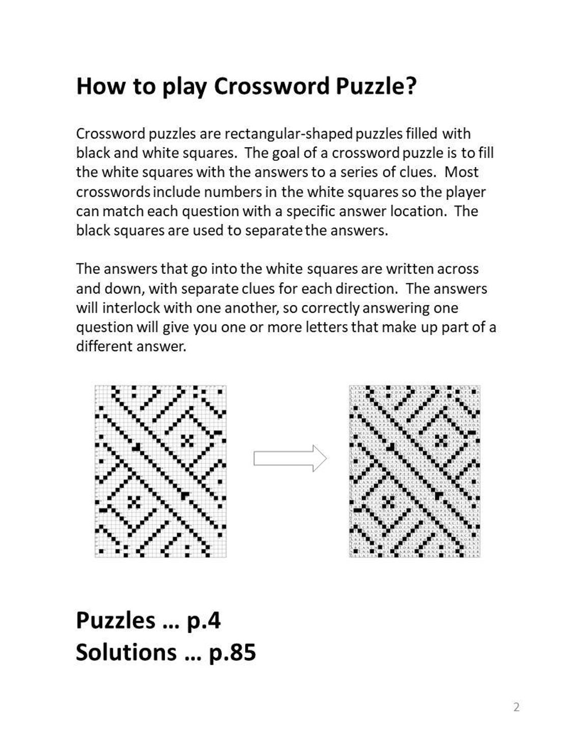 Digital Download 40 Printable Giant Crossword Puzzles for Adults, Large ...