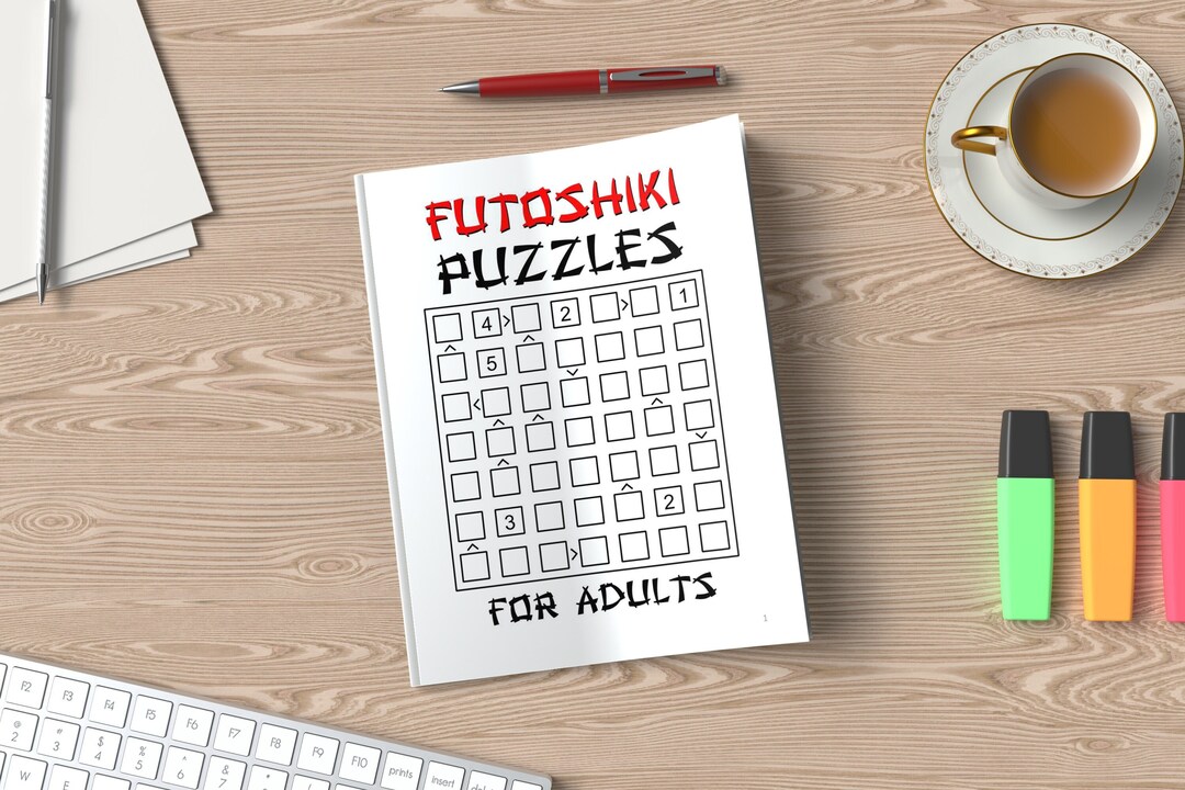 Digital Download Futoshiki Games for Adults, 100 Printable 'more or ...