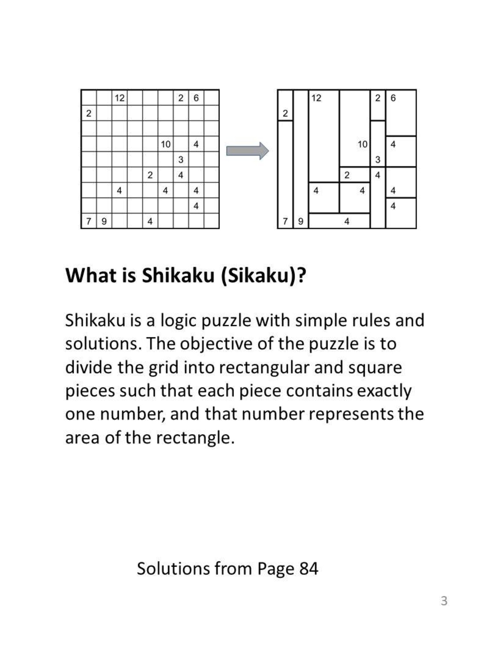 Shikaku Logic Puzzle Printable Digital Download Games 160 | Etsy