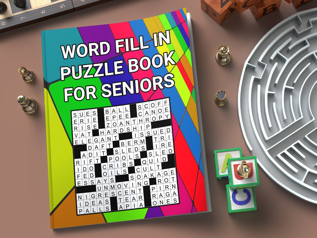 Digital Download Printable Word Fill-in Puzzle Book for Seniors, Play ...