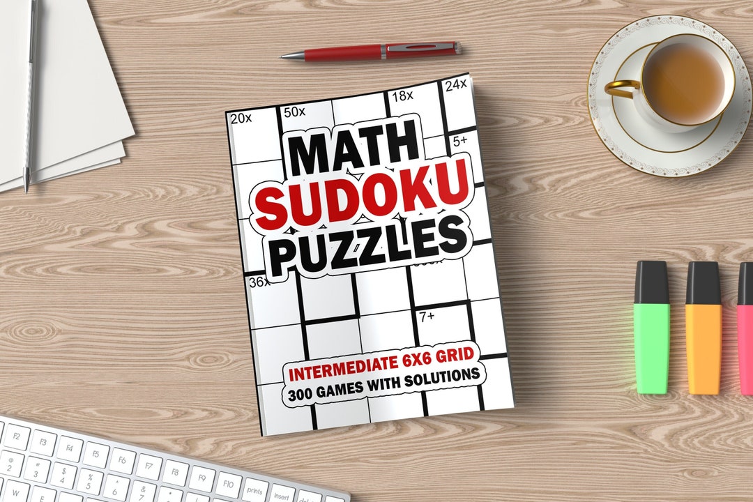 Math Sudoku Puzzles Digital Download, Medium Level 6x6 Grid 300 Games ...