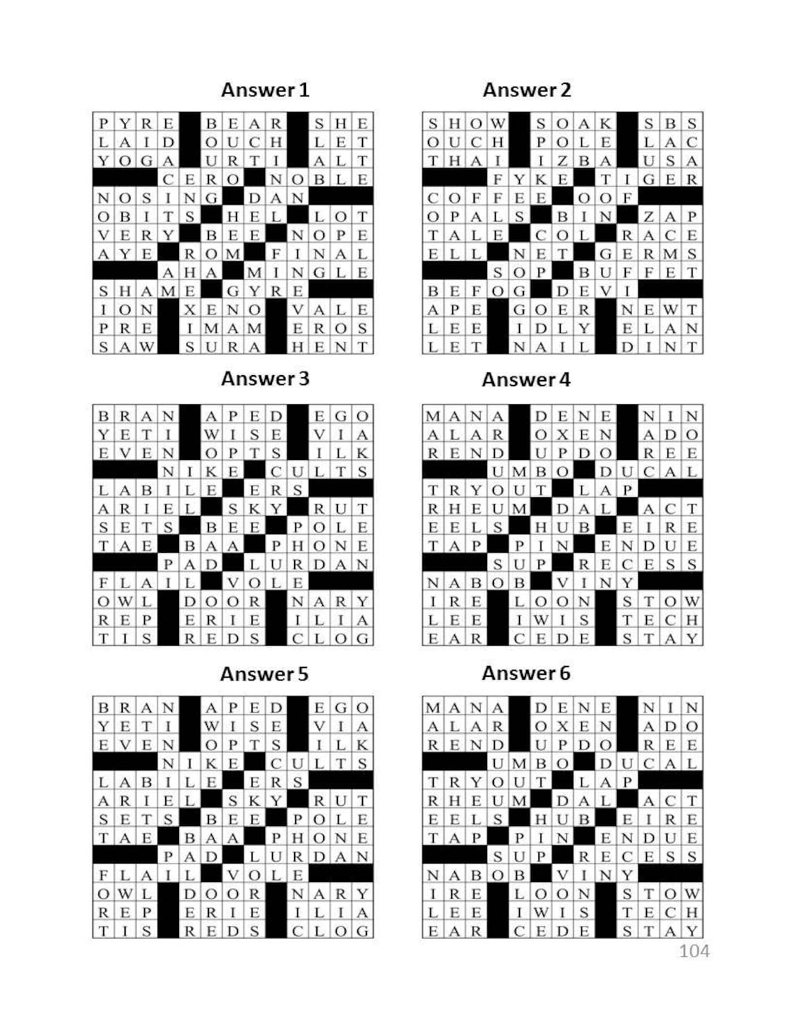 Digital Download 100 Printable Activity Puzzles For Adults & | Etsy