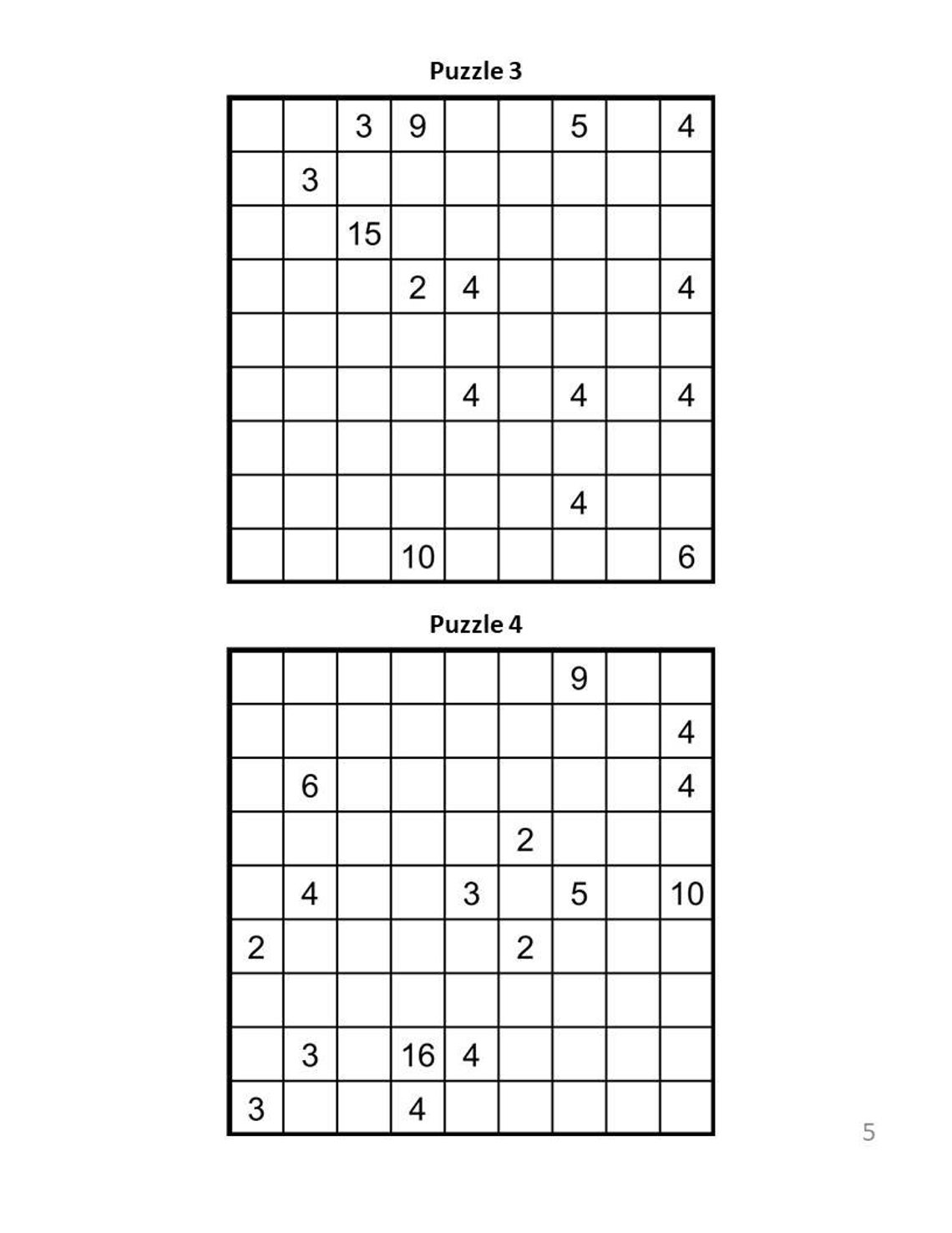 Shikaku Logic Puzzle Printable Digital Download Games 160 | Etsy