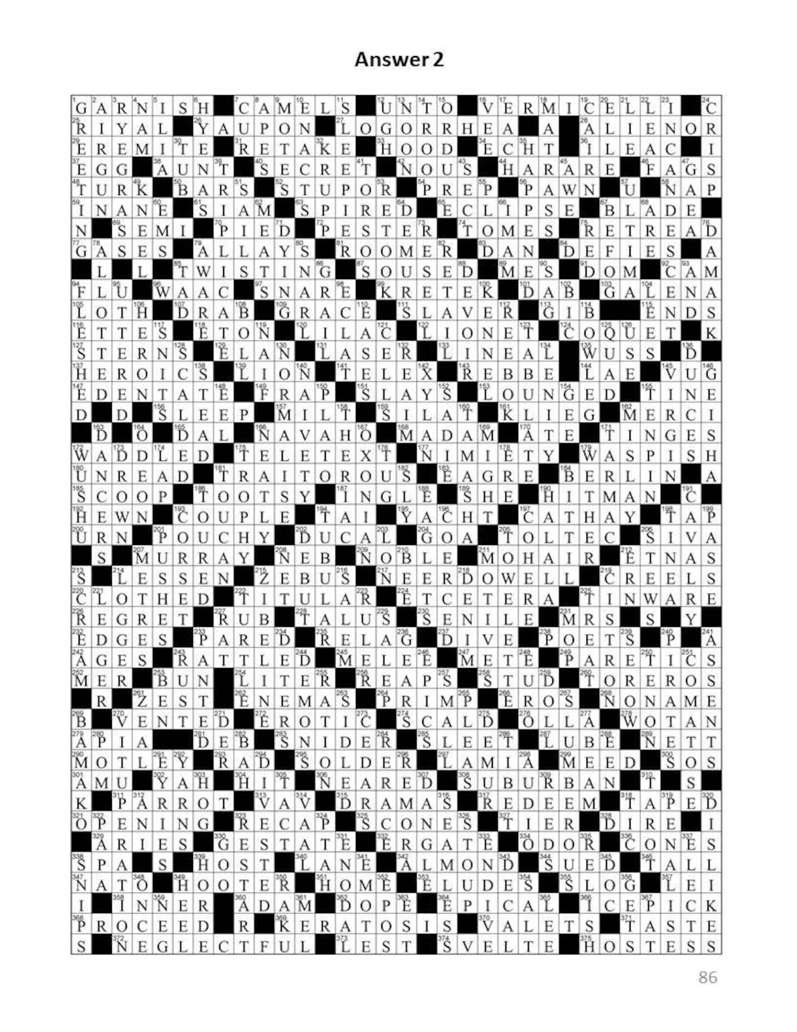 Digital Download 40 Printable Giant Crossword Puzzles for - Etsy Canada