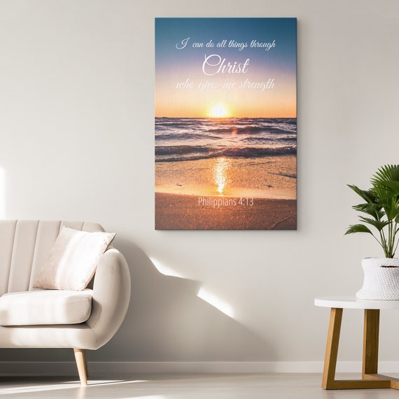 Bible Verse Wall Art Canvas Christian Wall Decor Scripture | Etsy
