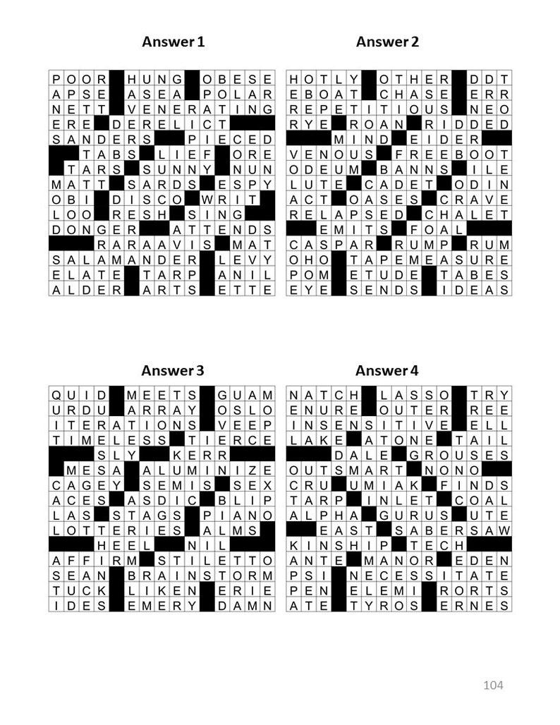 Digital Download 100 Printable Word Fill in Puzzle Book for - Etsy