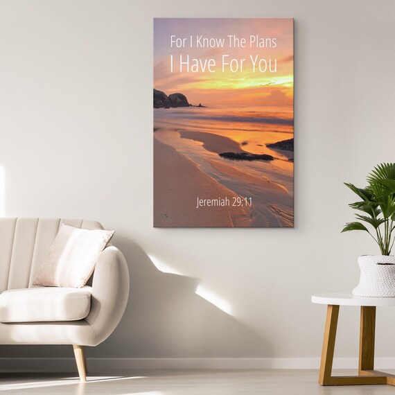 Christian Wall Art Bible Verse Scripture Quotes Canvas for I - Etsy Ireland